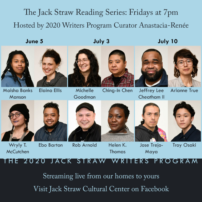The 2020 Jack Straw Reading Series - live from our homes in June ...